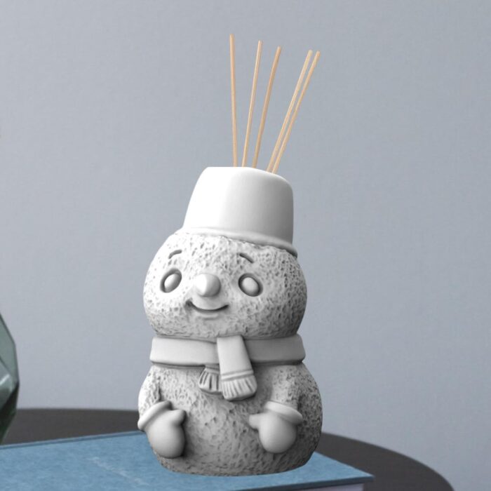 The Grey Blend® Snowman-Shaped Concrete Holder – Multipurpose Toothpick ...